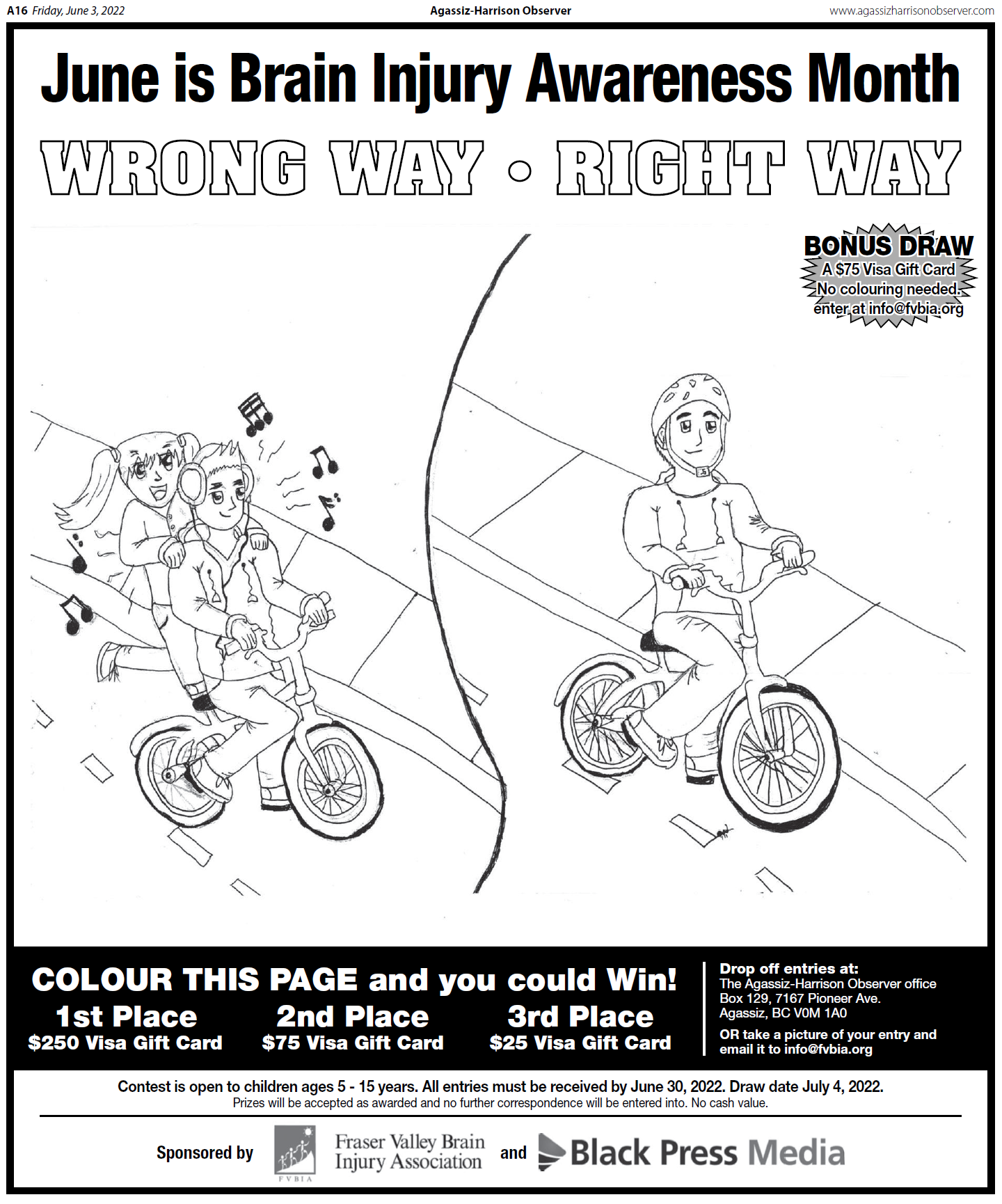 June is Brain Injury Awareness Month Colouring Contest – Fraser Valley ...
